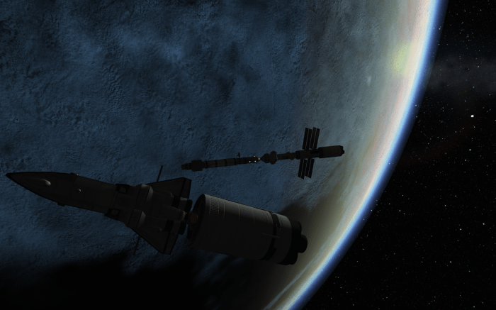 Year 17, Day 138 (Laythe Spaceplane Rendezvouses With Laythe Spaceport ...